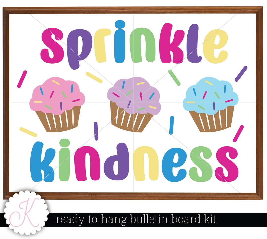 Sprinkle Kindness Bulletin Board Kit 7 Inch Letters Ready - Etsy