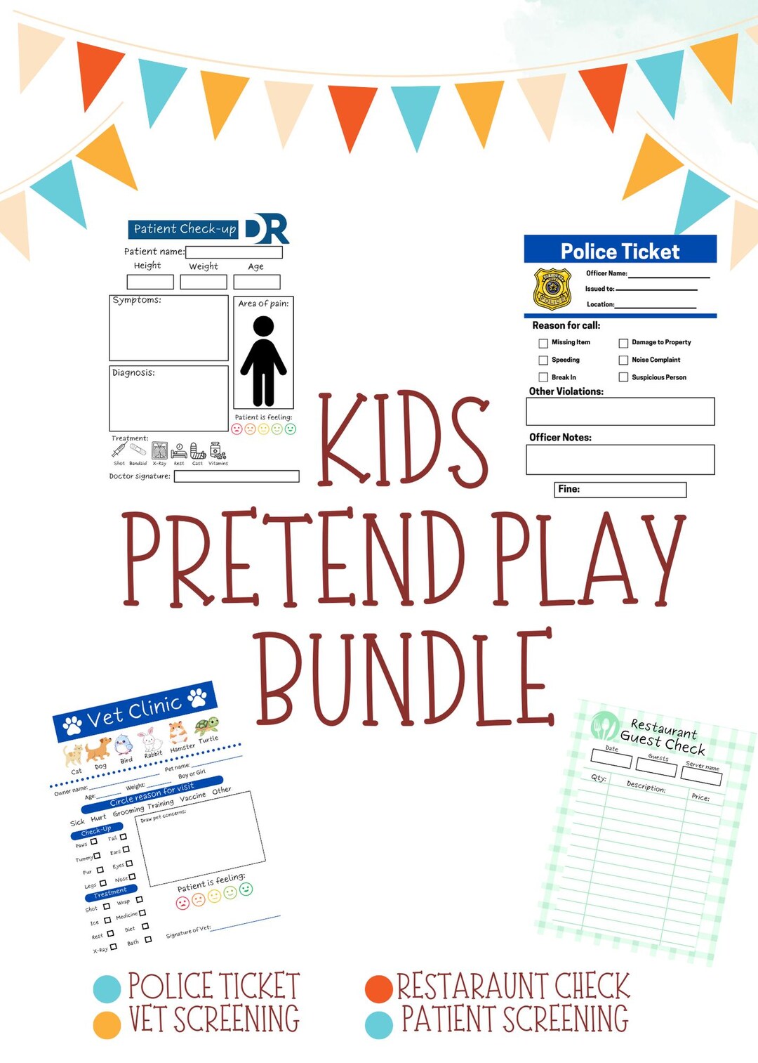Kids Play Pretend Printables - Etsy