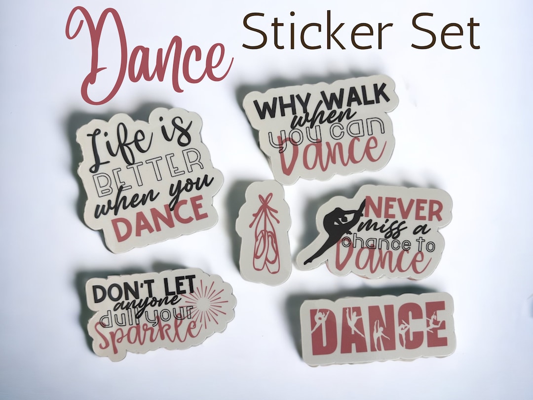 Dance Sticker Set Dance Water Bottle Sticker Gift for Dancer Stocking ...
