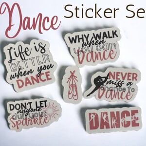 Dance Sticker Set Dance Water Bottle Sticker Gift for Dancer Stocking ...