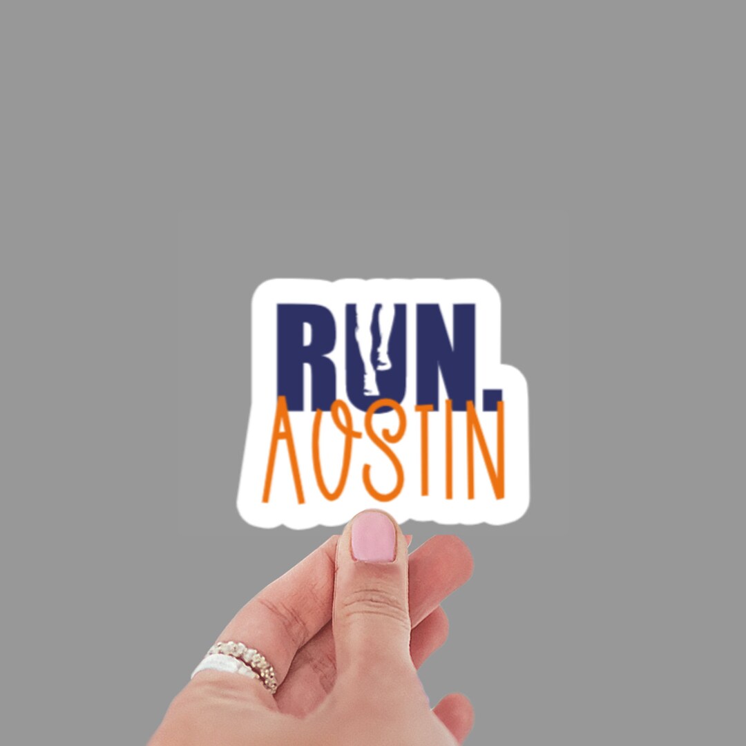 RUN Austin Sticker or Magnet Custom Running Sticker for - Etsy