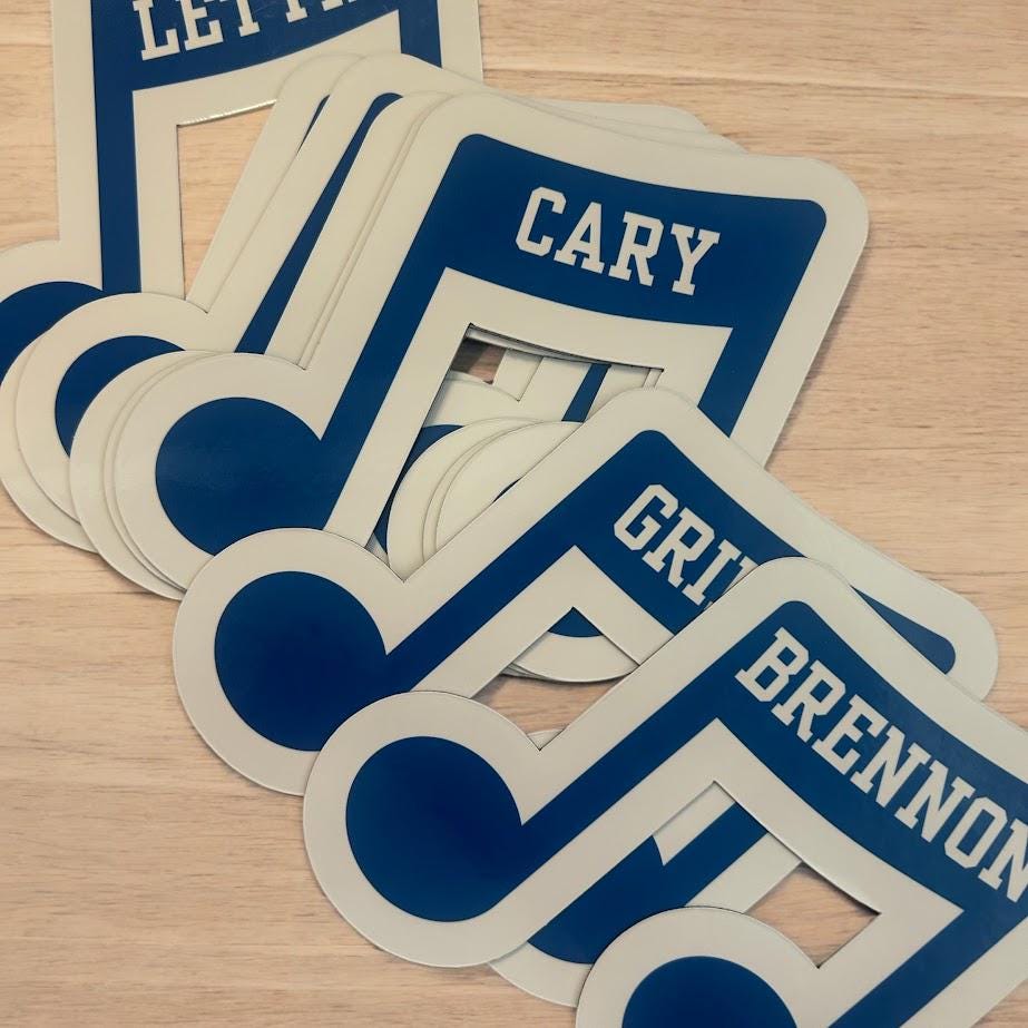 Personalized Band Locker Magnets | Marching Band Stickers | Band Spirit ...