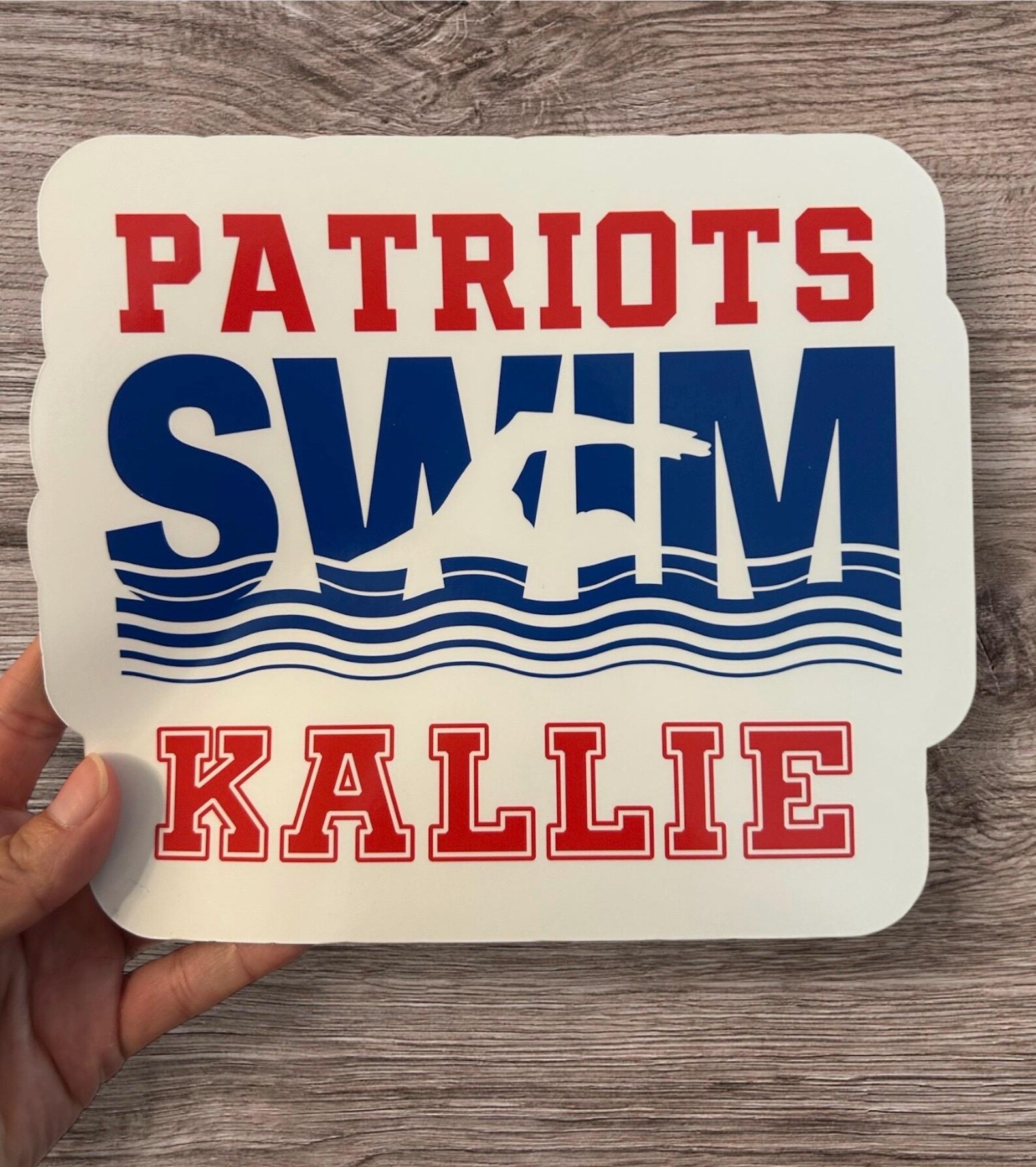 Personalized Swim Team Magnet or Sticker: Custom Colors & Name - Etsy