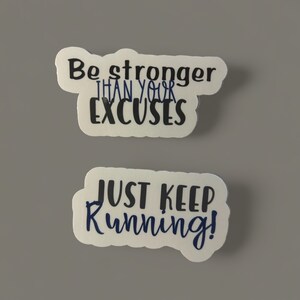 Running Sticker Set of 5 Stickers | Gift for Runner | Marathon Runner ...