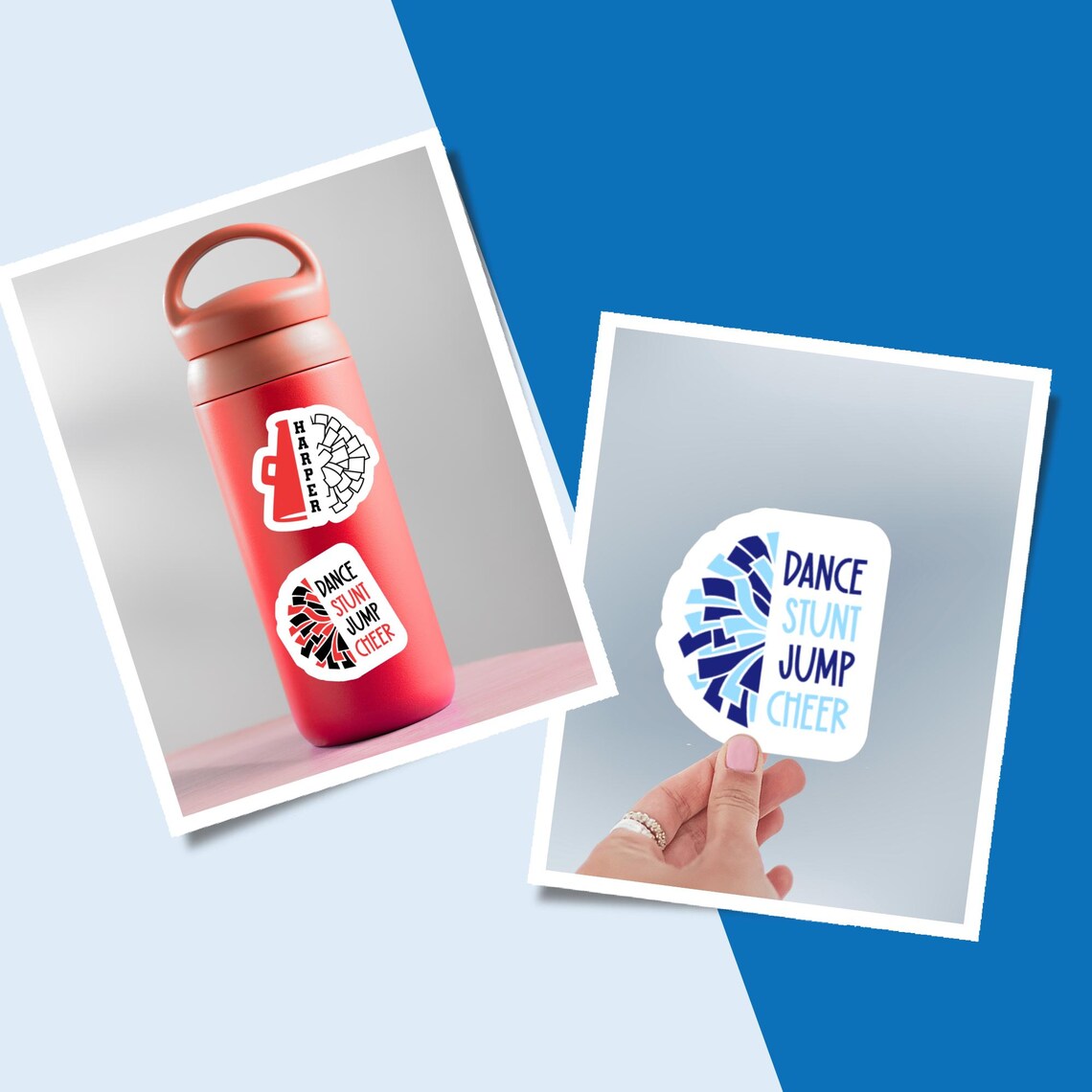 Personalized Cheer Sticker Set - Personalized Cheerleader Gift for ...