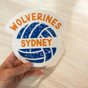 Personalized Volleyball Magnet for Locker or Sticker | Volleyball Team ...
