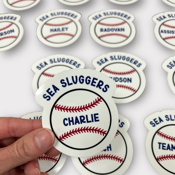 Personalized Baseball Team Stickers - Etsy