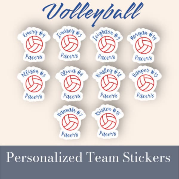 Volleyball Stickers - Etsy