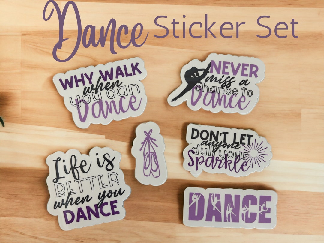 Dance Sticker Set Dance Water Bottle Sticker Gift for Dancer Stocking ...