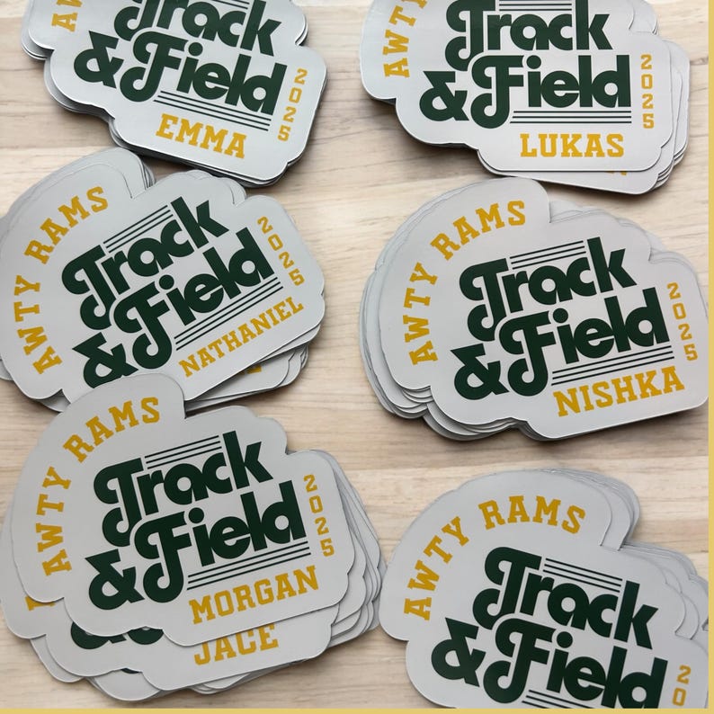 Senior Track & Field Magnet or Sticker | Custom Team Spirit Locker ...