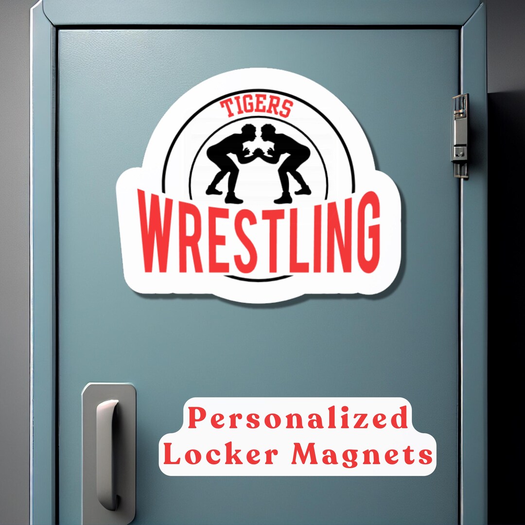 Personalized Wrestling Magnet | Custom Wrestler Name Locker Sticker ...