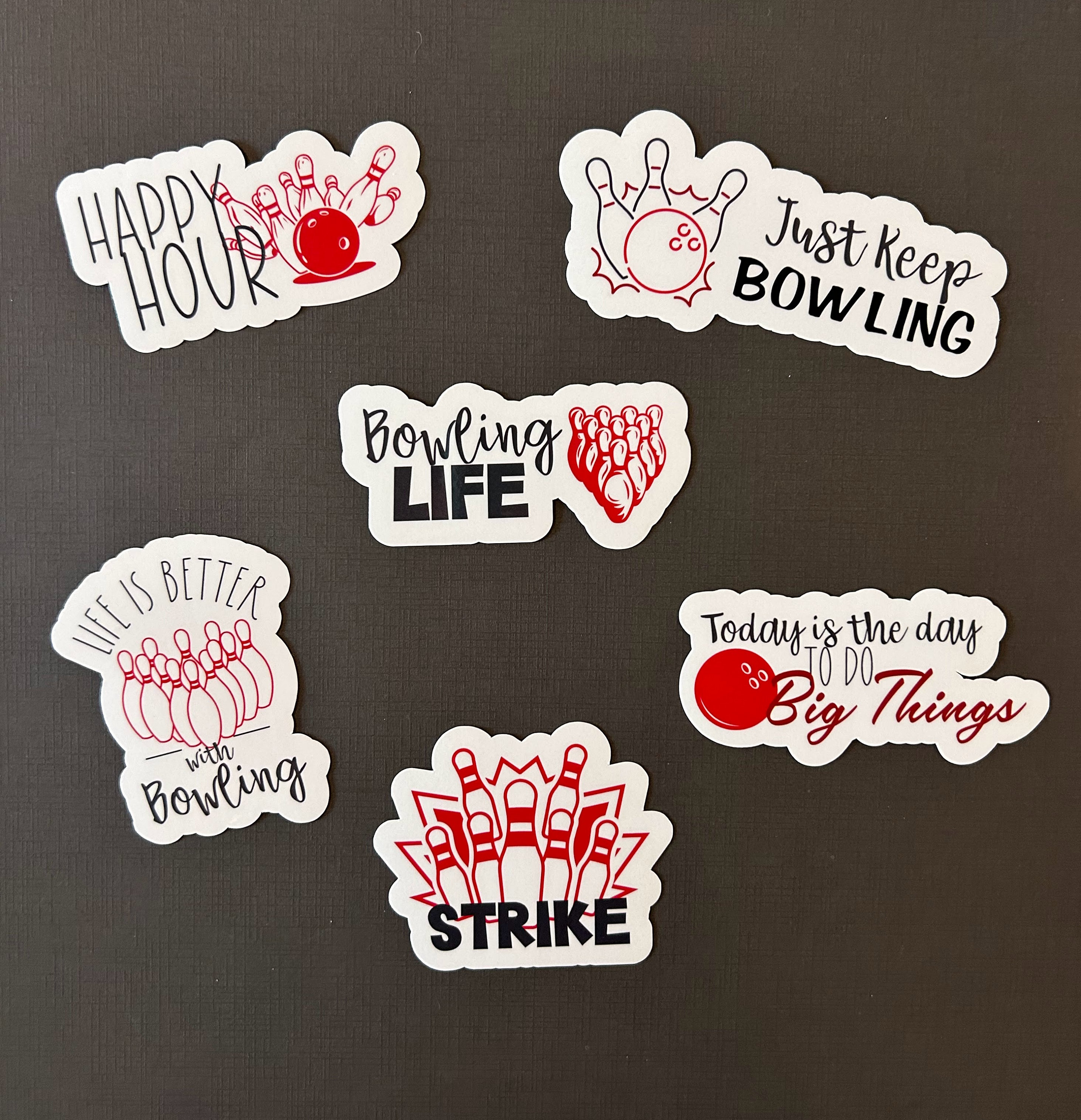 Custom Bowling Sticker Set of 6 Stickers Custom Bowling Gift - Etsy
