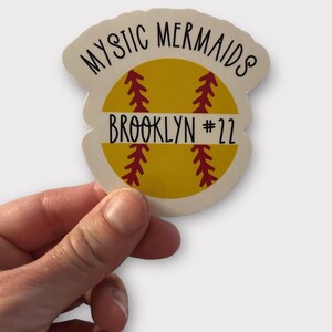 Softball Sticker Set Personalized | Custom Softball Team Gift ...