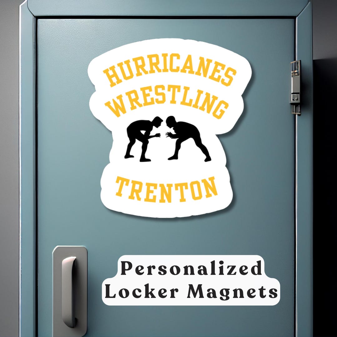 Personalized Wrestling Magnet | Custom Wrestler Name Locker Sticker ...