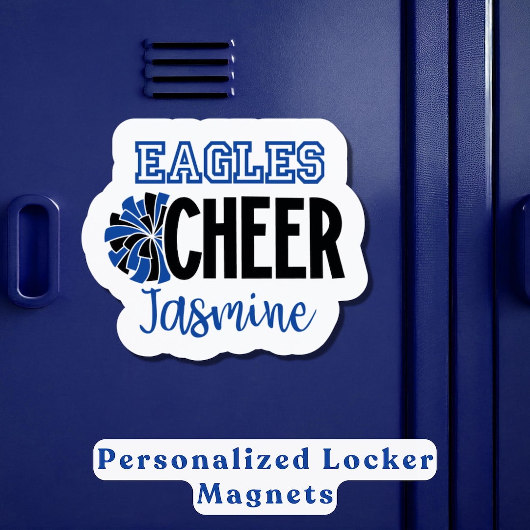 Personalized Cheer Magnet for Locker or Sticker | Cheer Magnet for ...