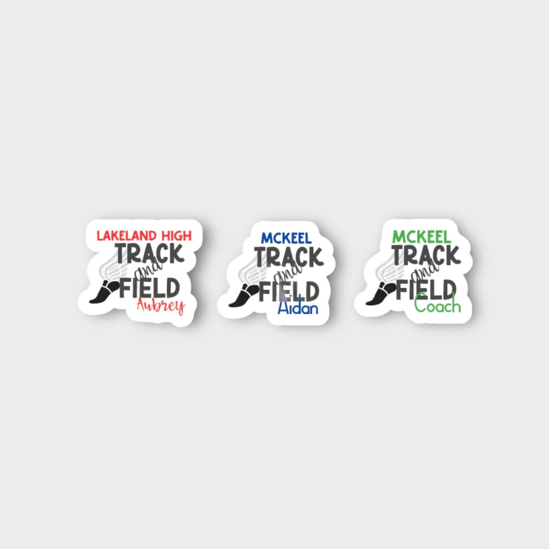 Track and Field Personalized Stickers Track Team Sticker Sets Track ...