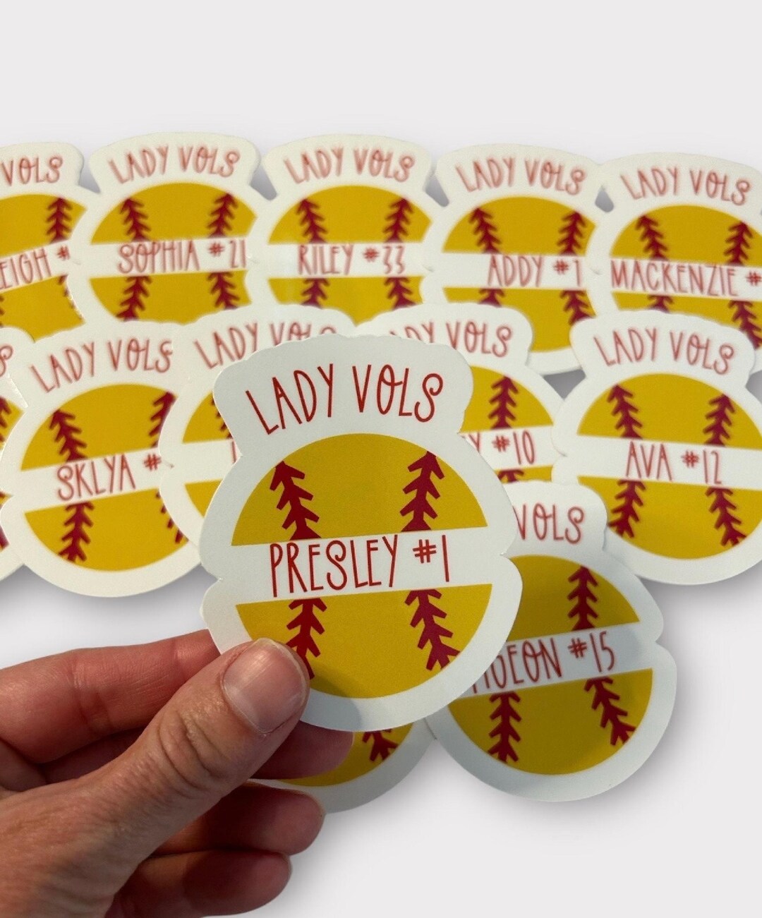Softball Sticker Set Personalized | Custom Softball Team Gift ...