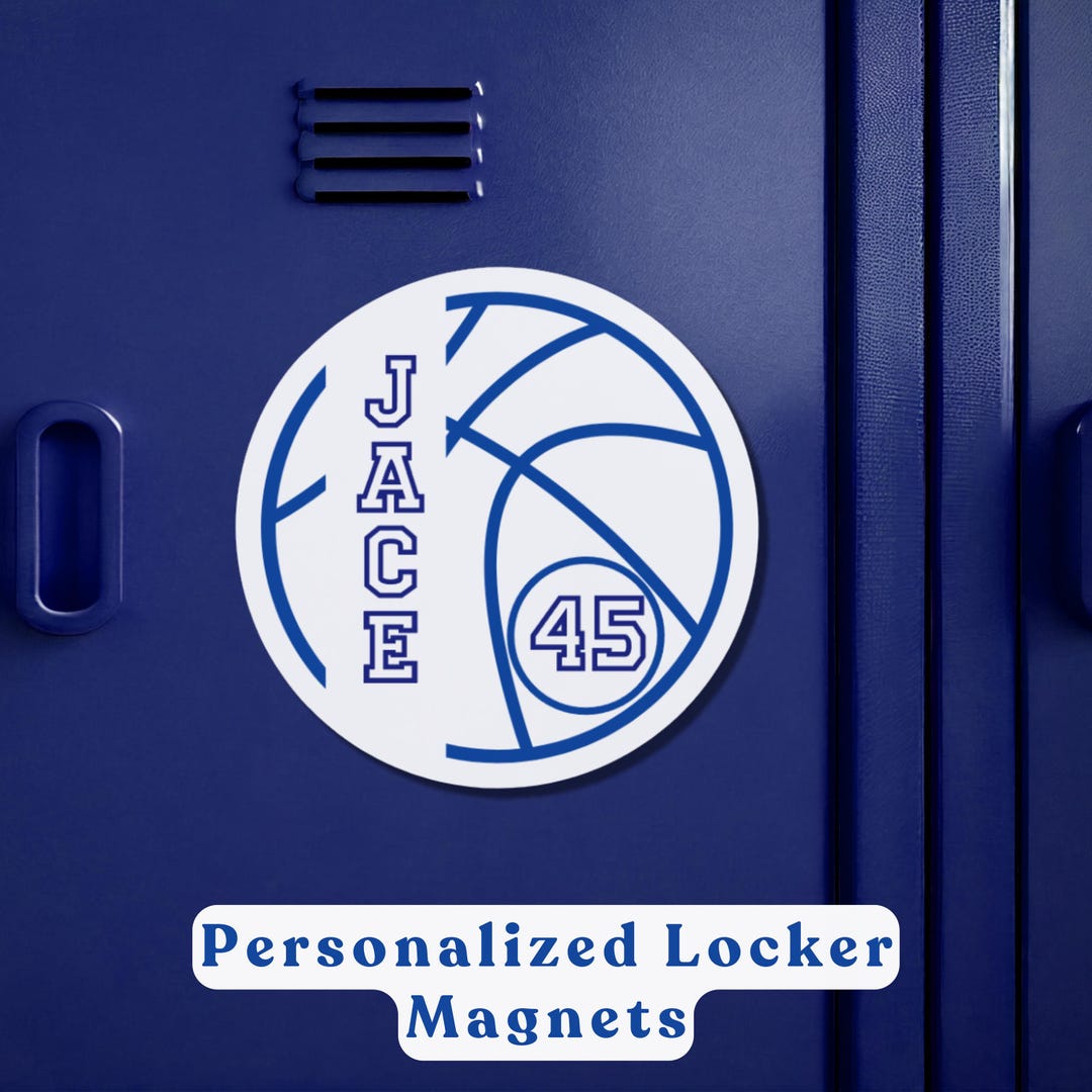 Personalized Basketball Magnet for Locker | Basketball Magnet or ...