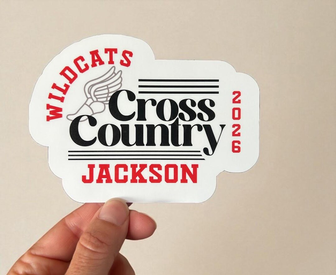 Personalized Cross Country Sticker or Magnet: Custom Name & Team Colors ...