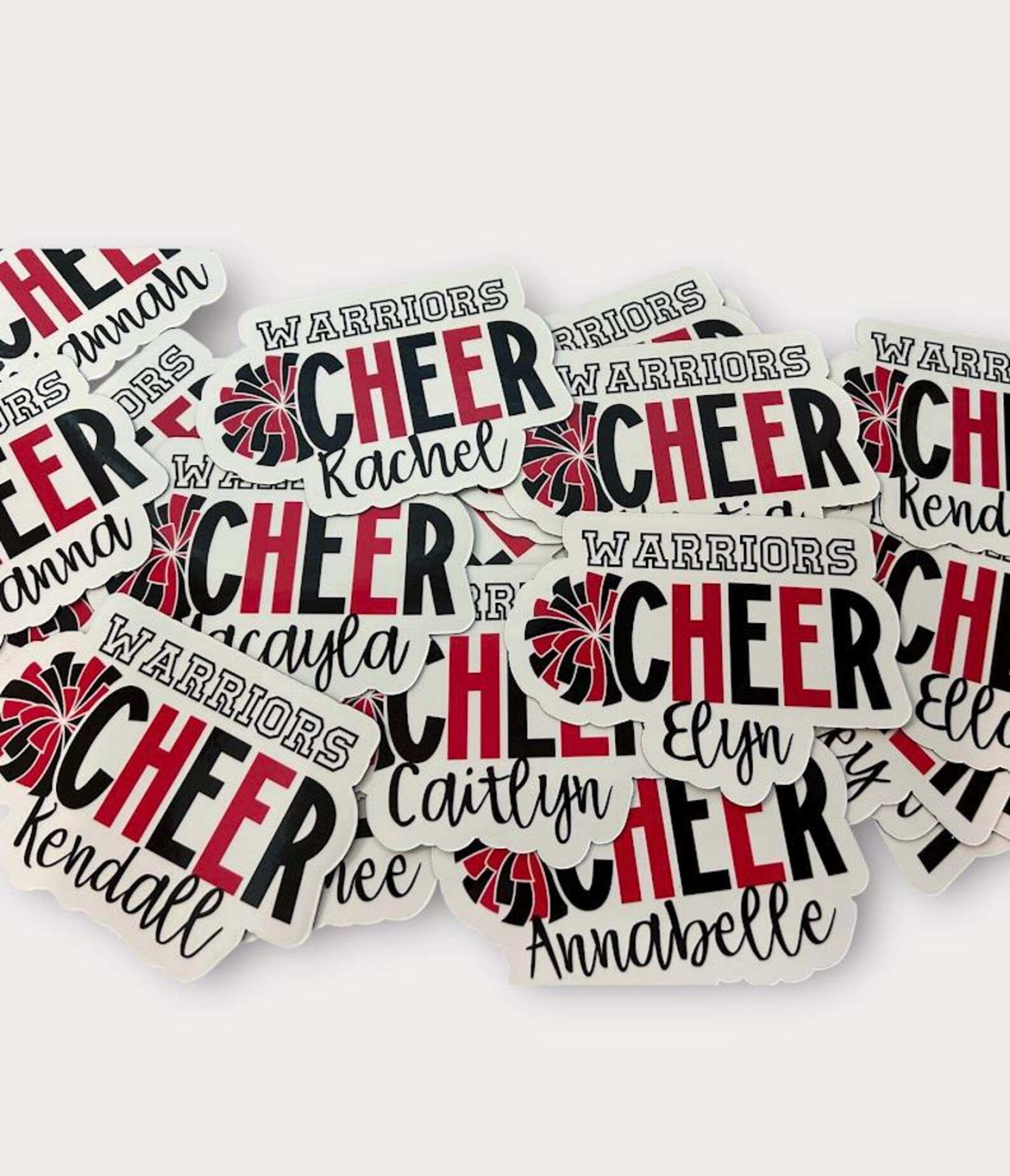 Personalized Team Cheer Stickers Set of 10 | Sports Team Name Sticker ...