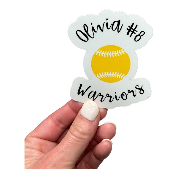 Softball Sticker - Etsy