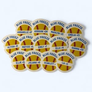 Softball Sticker Set Personalized | Custom Softball Team Gift ...