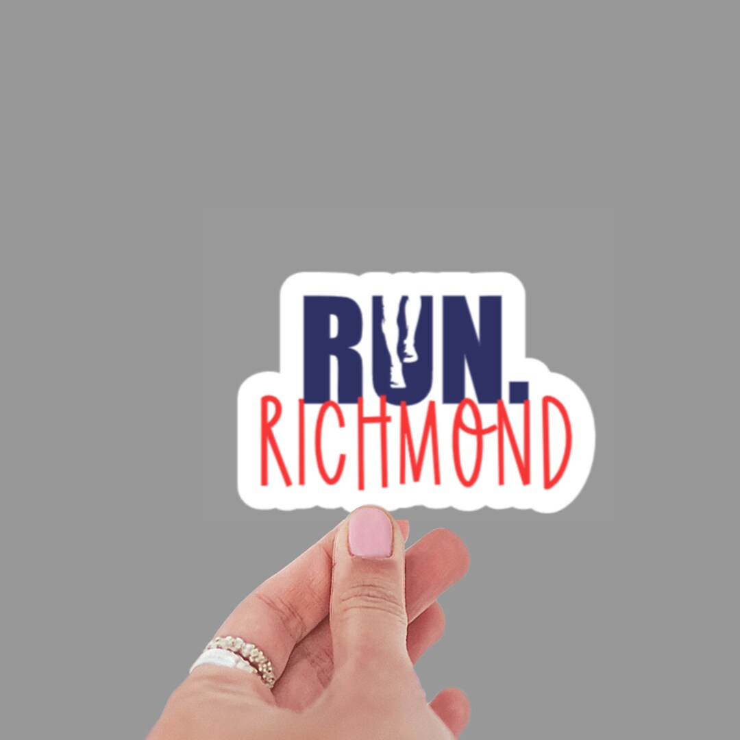 RUN Richmond Sticker or Magnet Custom Running Sticker for - Etsy