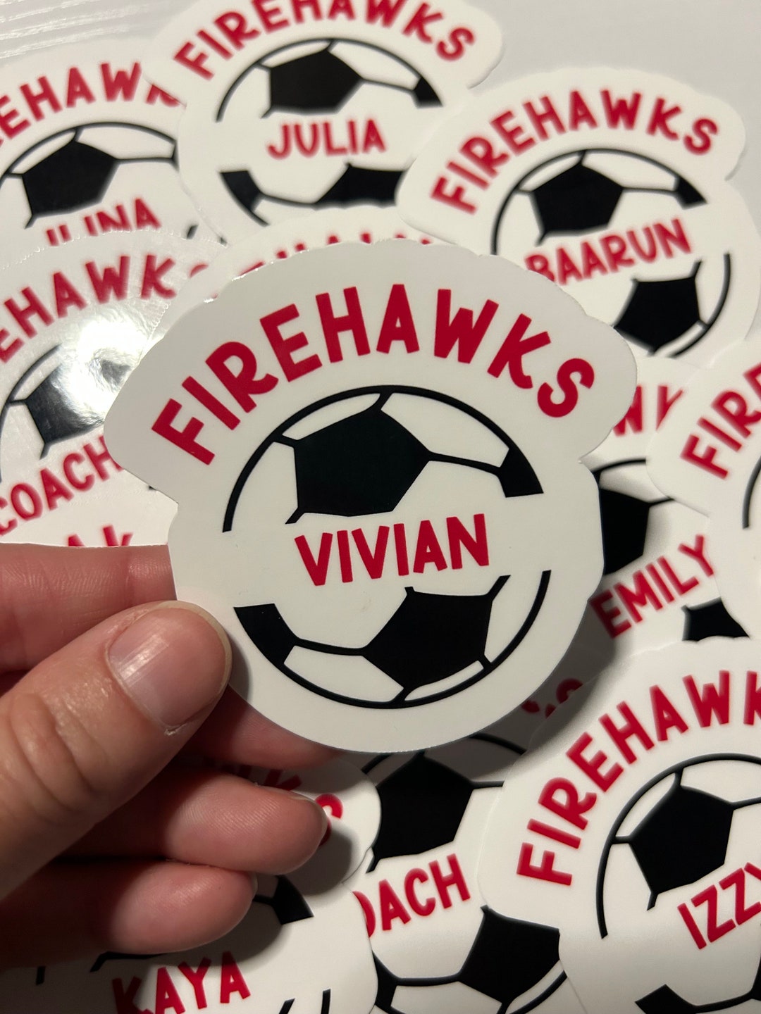 Personalized Soccer Sticker Sets of 10 | Soccer Team Name Sticker ...
