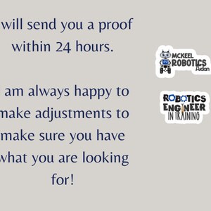 Robotics Personalized Stickers Robotics Team Stickers Future Engineer ...