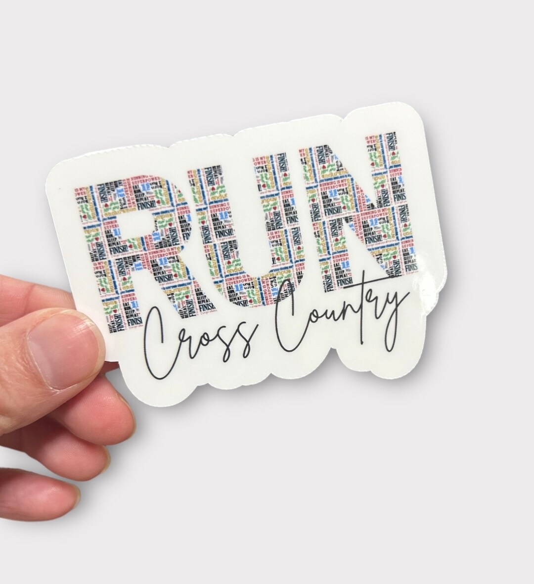 RUN Cross Country Sticker or Magnet | Running Sticker for Water Bottle ...