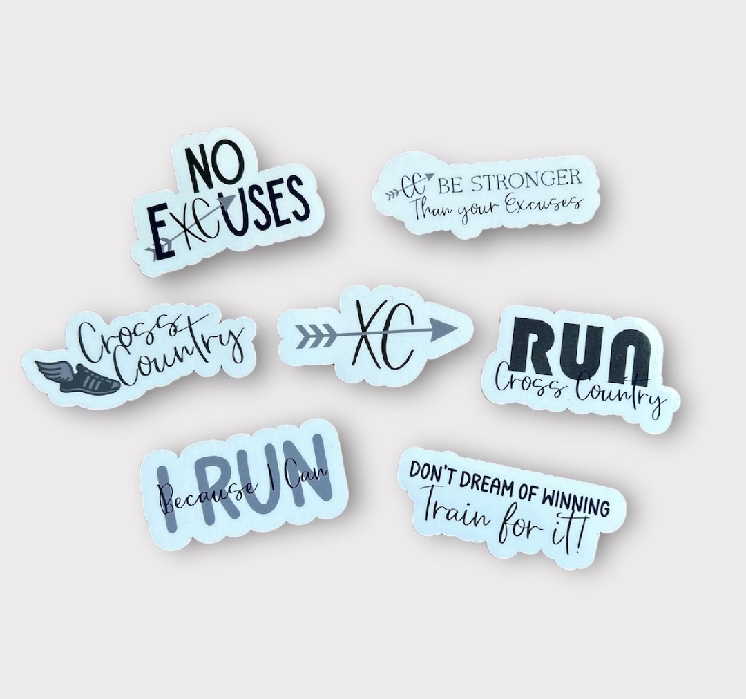 Cross Country Runner Stickers Set - Personalized XC Gift for Runners ...