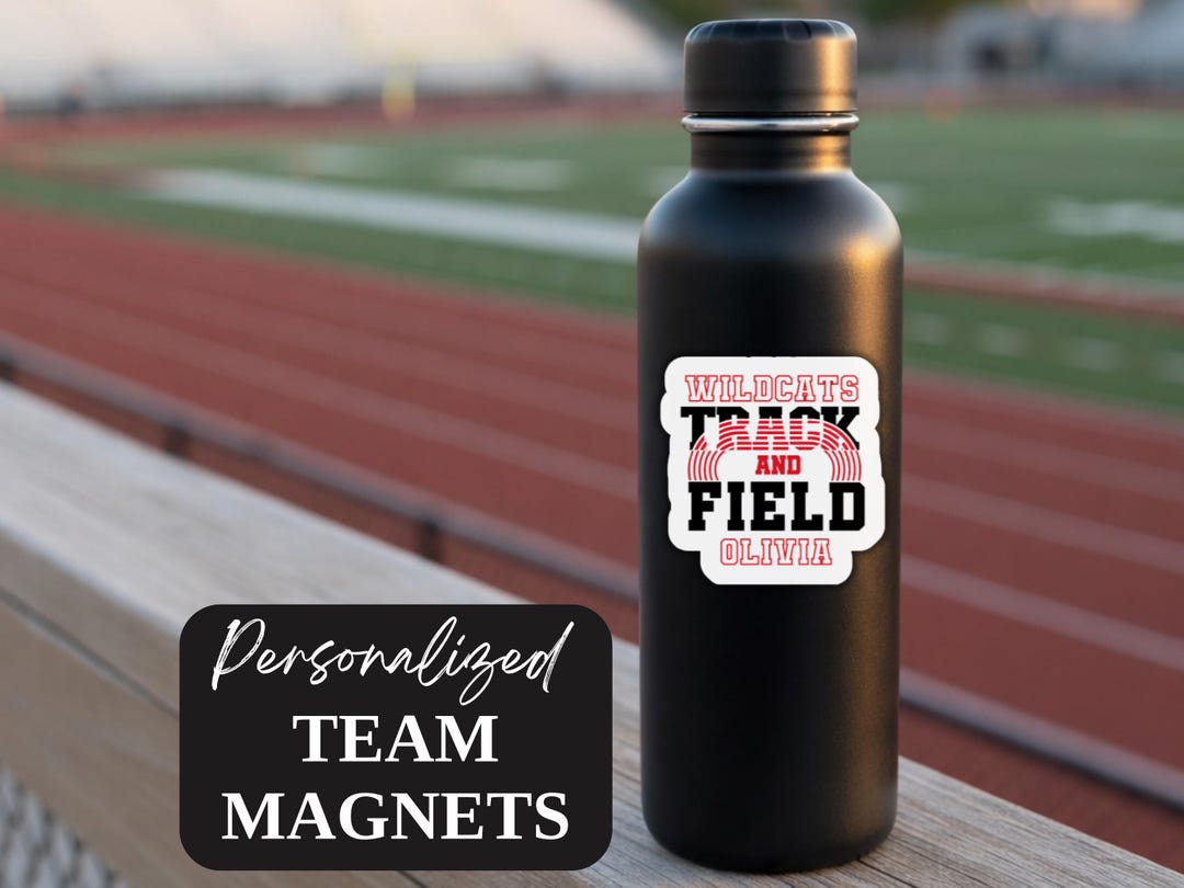 Custom Track & Field Sticker Personalized With Name and Team Colors ...