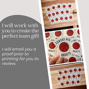 Personalized Basketball Stickers for Team Set of 10 | Basketball Team ...