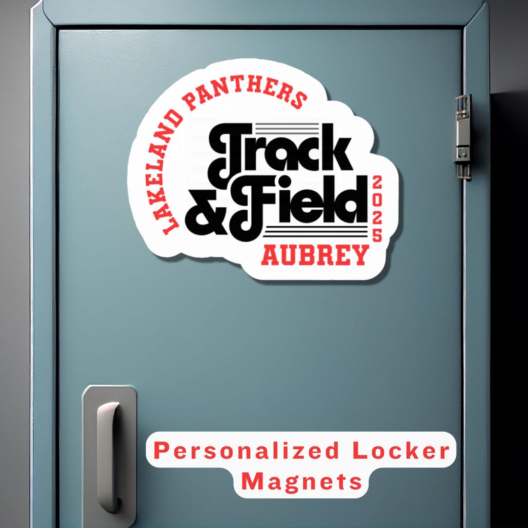 Personalized Track & Field Locker Magnet: Custom Team Gift - Etsy
