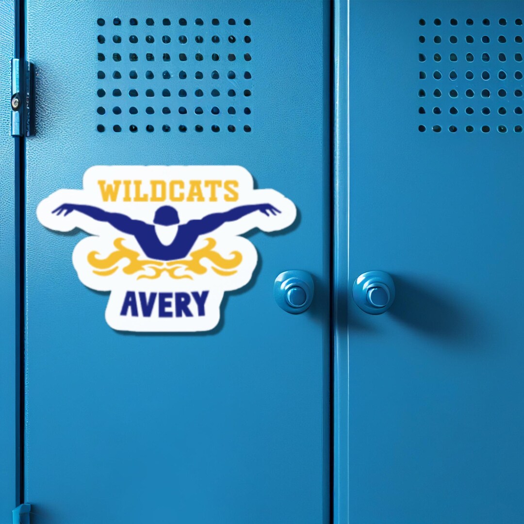 Personalized Swim Team Magnet or Sticker: Custom Colors & Name - Etsy