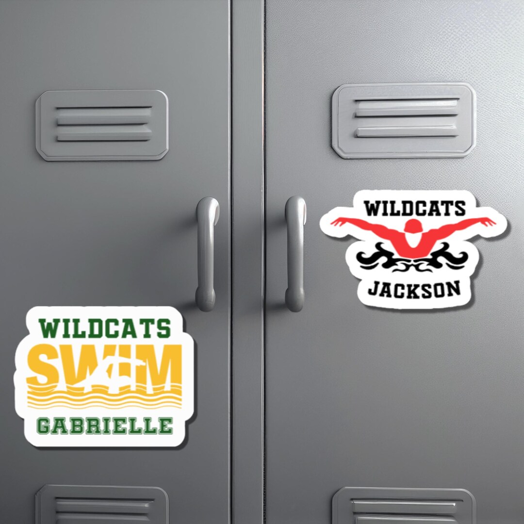 Personalized Swim Team Locker Magnet or Sticker: Custom Colors - Etsy