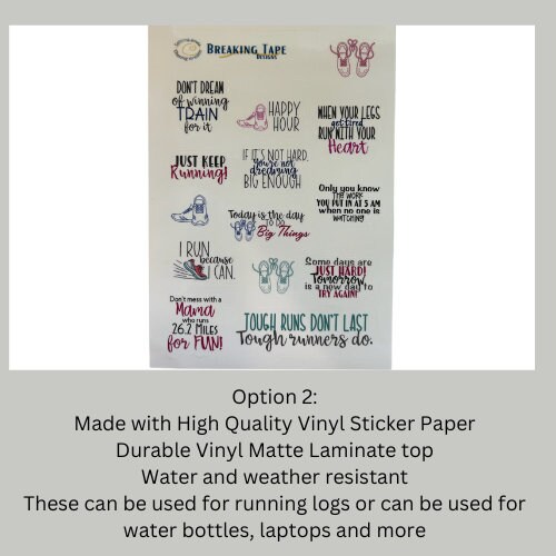 Running Log Motivation Stickers Running Sticker for Journal - Etsy