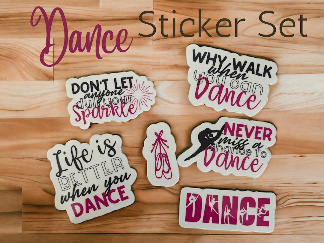 Dance Sticker Set Dance Water Bottle Sticker Gift for - Etsy