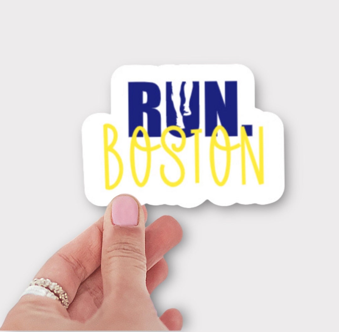 Run Boston Sticker or Magnet | Marathon Sticker for Water Bottle ...