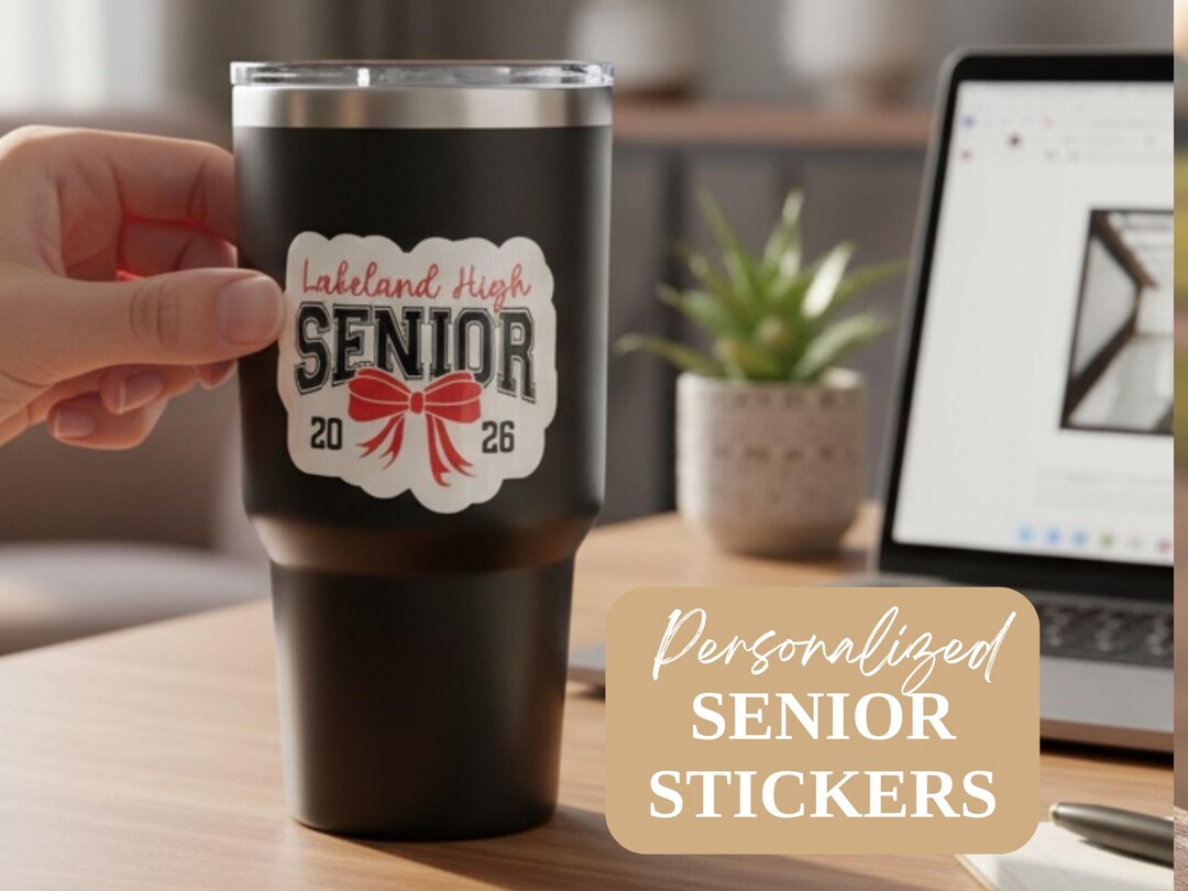 Personalized Senior Sticker: Class of 2026 | Senior Water Bottle ...