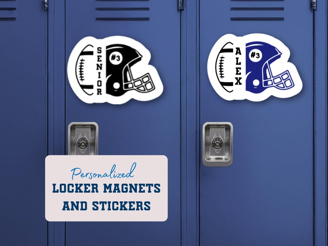 Personalized Football Magnet or Sticker for Locker | Football Team ...