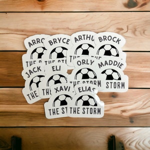 Personalized Soccer Sticker Sets of 10 | Soccer Team Name Sticker ...