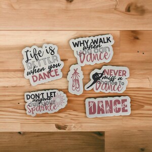 Dance Sticker Set Dance Water Bottle Sticker Gift for Dancer Stocking ...