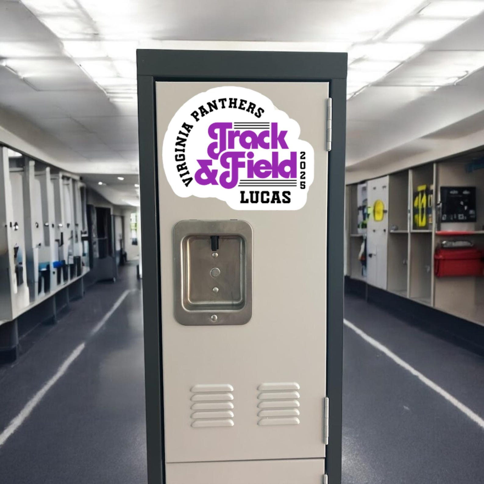 Senior Track & Field Magnet or Sticker | Custom Team Spirit Locker ...