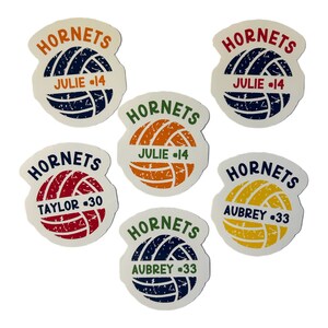 Personalized Volleyball Magnet for Locker or Sticker | Volleyball Team ...