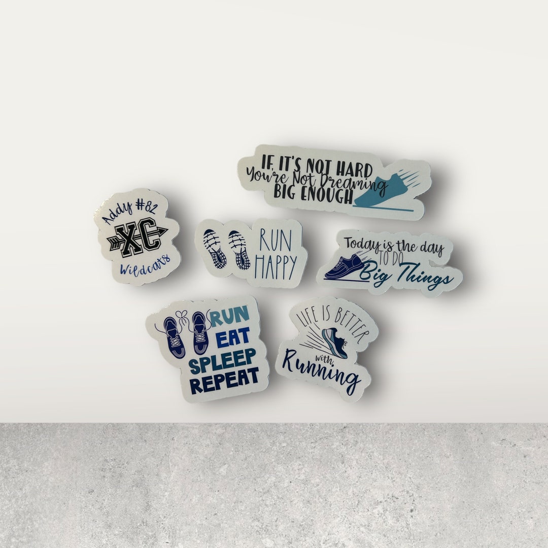 Personalized Cross Country Sticker Set of 6 Stickers Cross Country Gift ...