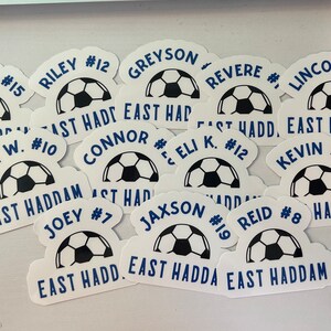 Personalized Soccer Sticker Sets of 10 Soccer Team Name Sticker Custom ...