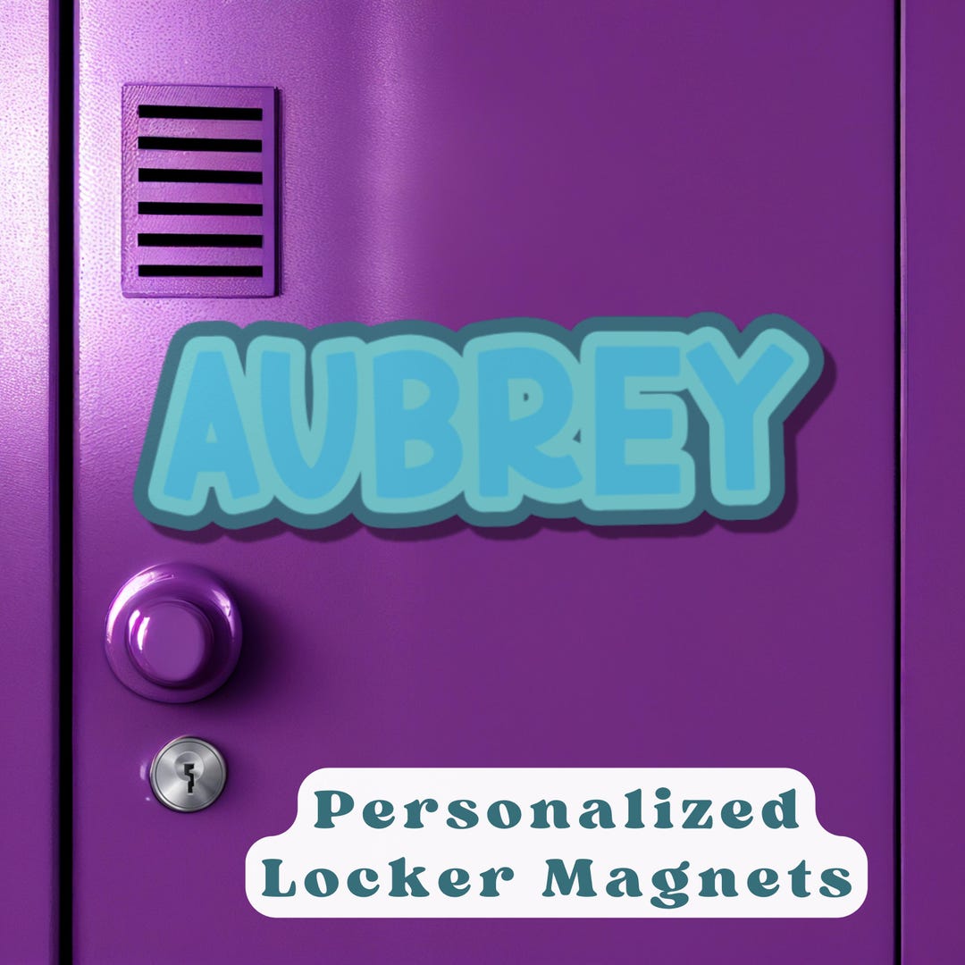 Personalized Locker Magnet | Custom Name Sticker | Cute Name Decal ...