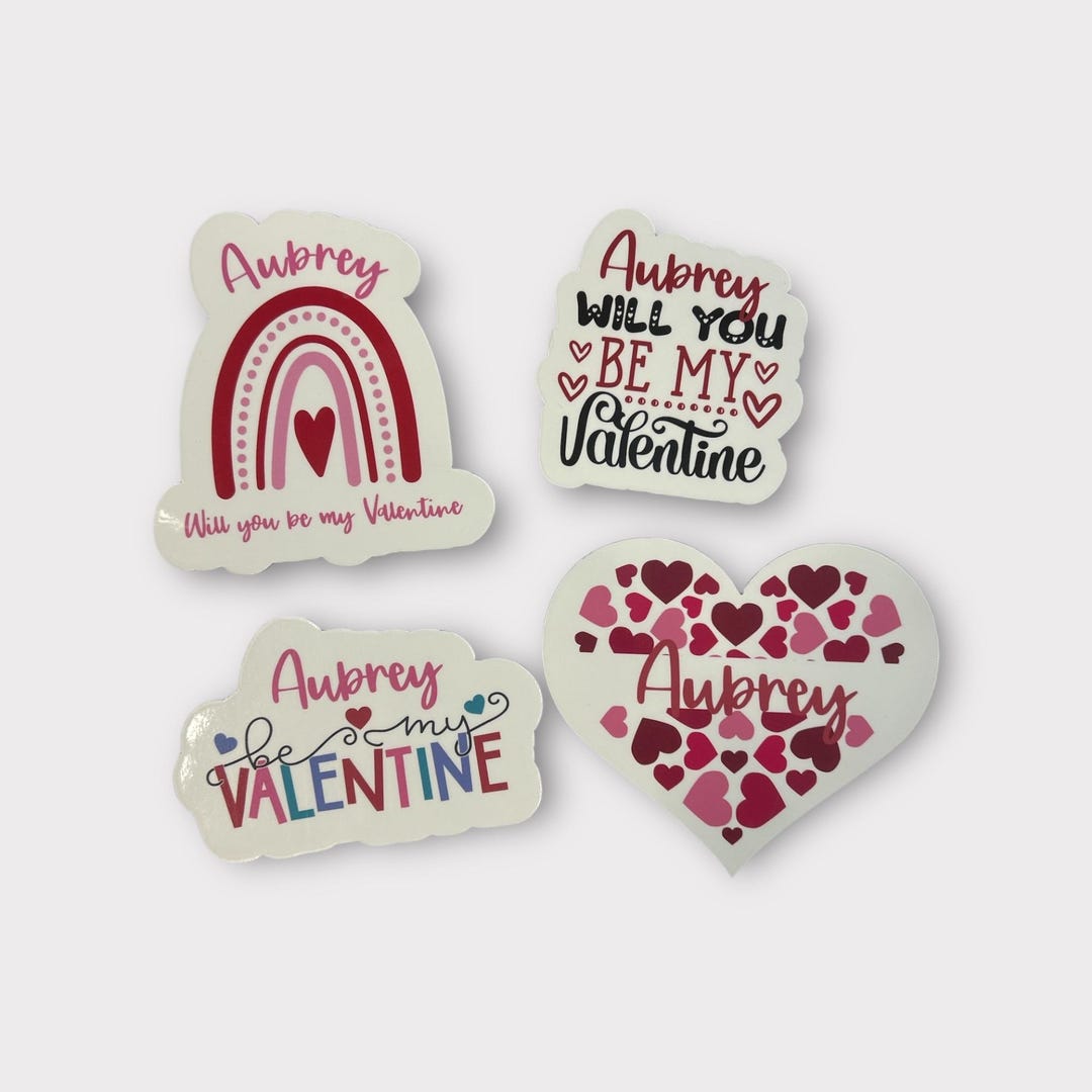 Personalized Valentine Sticker or Magnet Set Custom Valentine Magnets ...