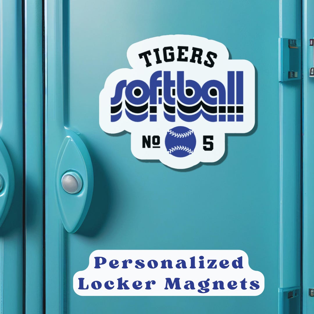Softball Team Locker Magnets | Custom Name Magnets | Senior Night ...